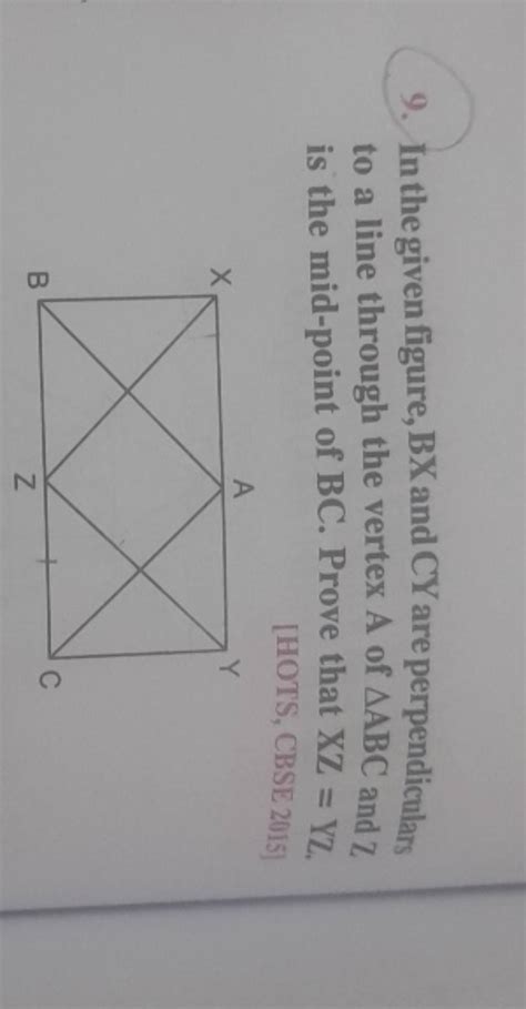 In The Given Figure Mathbf B And Mathrm Cy Are Perpendiculars To A L