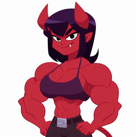 Muscular Demongirl By Loki 667 On Deviantart