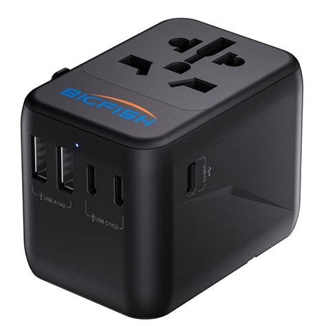 Buy BigFishUniversal Travel Adapter With USB C PD 35W Fast Charging Worldwide Travel Plug