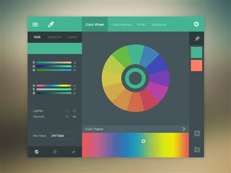 Color Picker Ui Free Psd By Ramil Dribbble