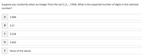 Solved Suppose You Randomly Select An Integer From The Set