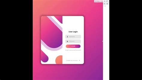 Modern Login Ui Design To Html Css Youtube