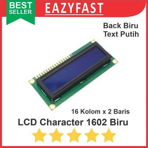 LCD Character 2x16 16x2 16x2 16 X 2 16 X 2 1602 Display Module Arduino Lazada Indonesia