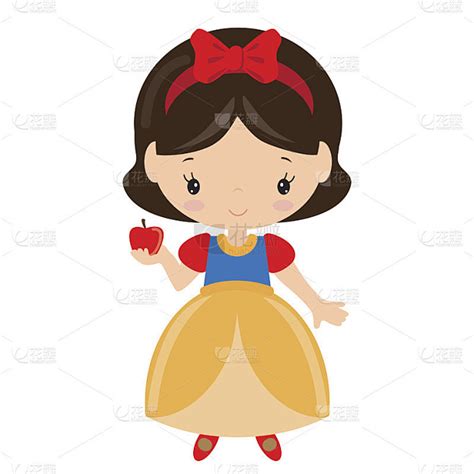 白雪公主矢量插图