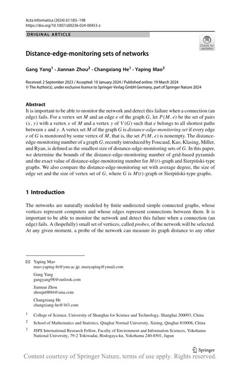 Distance Edge Monitoring Sets Of Networks Request Pdf