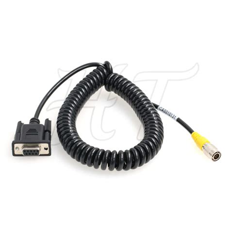 total station coiled data cable hirose 6 pin to rs 232 db9 serial for topcon sokkia set610 gowin