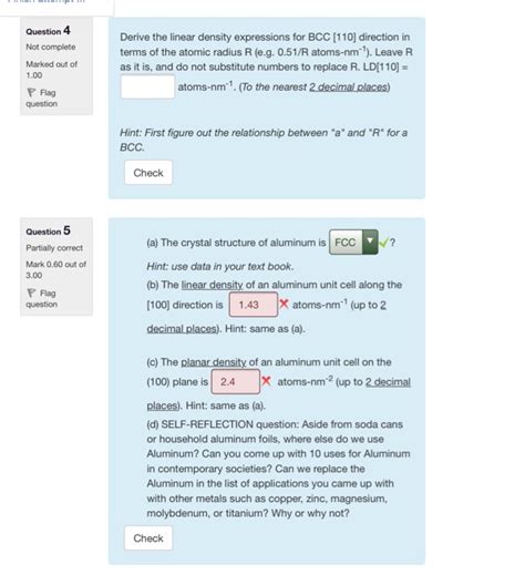 Solved Derive The Linear Density Expressions For BCC Chegg Com