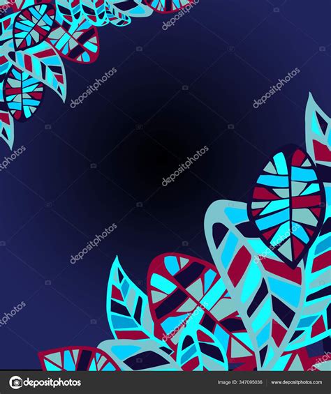 Abstract Colorful Leaves Background Vector File Layered Easy Manipulation Coloring Stock Vector