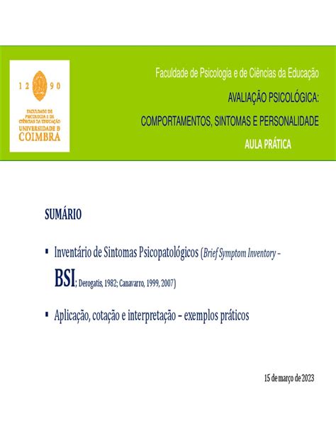 6 Ap Csp Prática Bsi Pdf Psicopatologia Psicologia