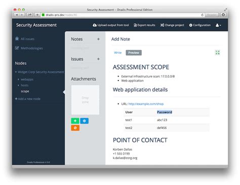 Dradis Professional Screenshots Dradis Framework