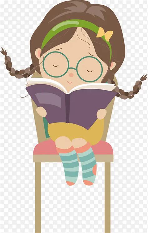 矢量图看书的小女孩png图片素材下载图片编号yxjwmbgp 免抠素材网