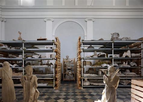 Storage Crates Form Plinths In Microscapes Tuscan Church Conversion