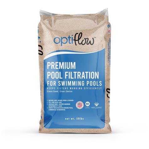 Optiflow 50 Pound Premium Pool Filtration Angular Pure Silica Formula Sand Optiflow 50 Pound Premium Pool Filtration Angular Pure Silica Formula Sand