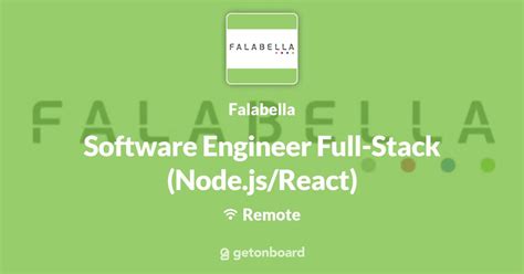 software engineer full stack node js react at falabella remote