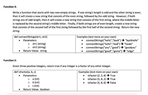 Solved Function 4 Write A Function That Starts With Two
