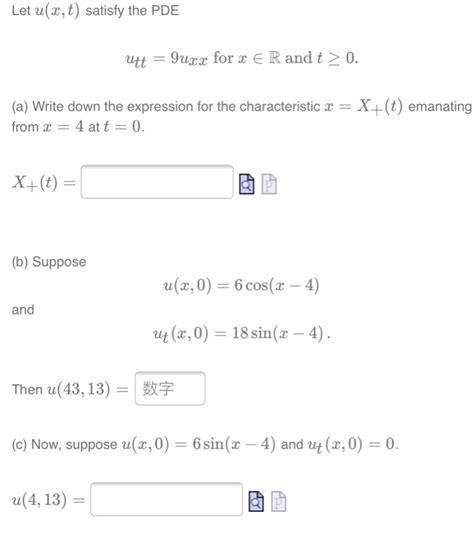 Solved Let U X T Satisfy The PDE Utt 9uxx For Xe Randt Chegg Com