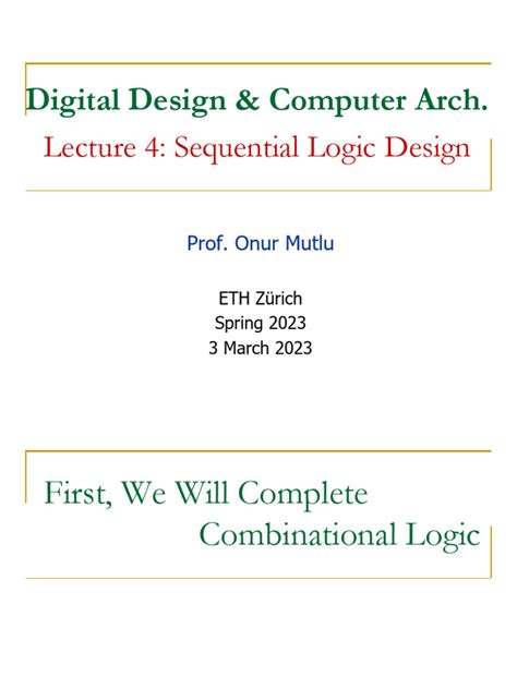 4 sequential logic afterlecture pdf logic gate random access memory