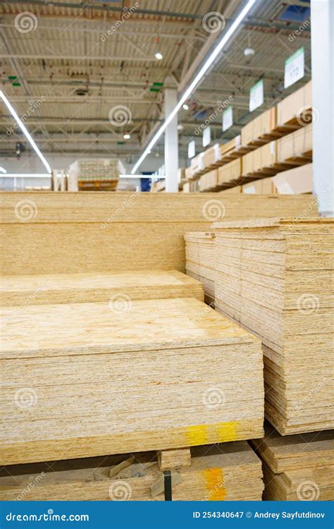 Osb Board Sheet Material Is Used In Construction Hardware Store Stock Image Image Of