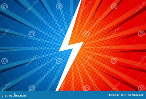 Versus Symbol In Comic Background For Duels Vector Illustration