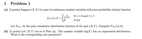 Solved Problem A Points Suppose X Y Is A Pair Of Chegg Com