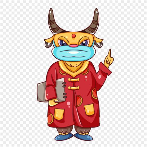 마스크를 쓴 송아지 Png 일러스트 무료 다운로드 Lovepik