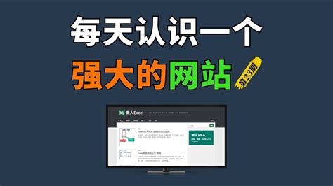 每天认识一个强大的网站【第23期】一个免费学习excel技术知识的网站，干货满满，excel 函数公式、操作技巧、数据分析、图表模板、vba等