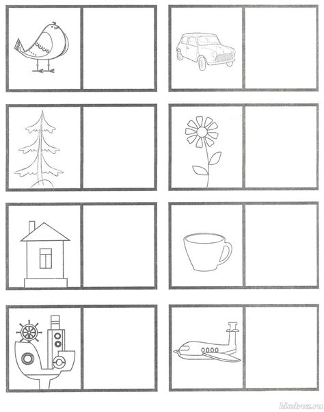 Развивающее задание в картинках для детей 5 6 лет Вспомни и нарисуй что было нарисовано в