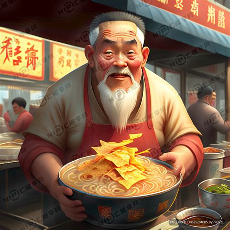 AI创作图螺蛳粉地摊大叔nipic 昵图网