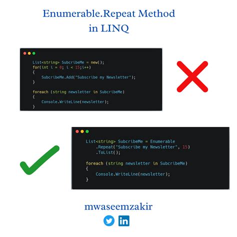 Pro Ep 26 Enumerablerepeat Method In Linq Become Net Pro Medium