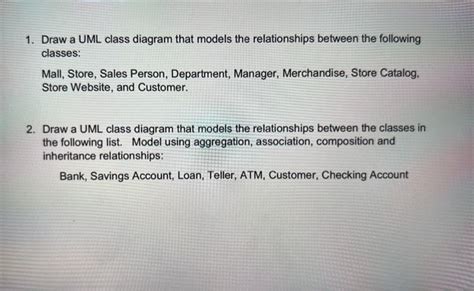 Solved Draw A UML Class Diagram That Models The Chegg Com