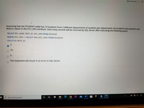 Solved Which Of The Following SQL Statements Contain Syntax Chegg Com