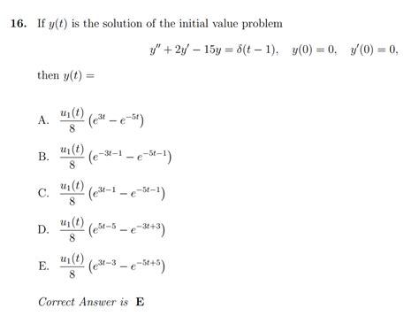 solved if y t is the solution of the initial value problem