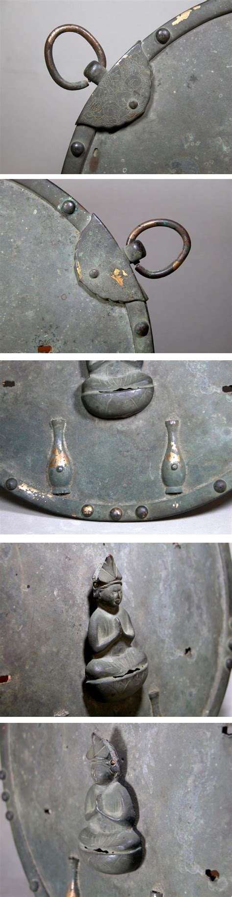 渡邊美術店 懸仏 建治三年 記銘 古美術品専門サイト fufufufu
