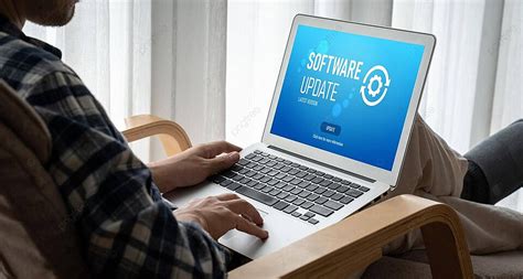 Updating Computer Software For The Latest Version Of Device Technology Photo Background And