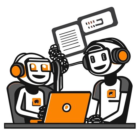 Premium Vector AI Comedy Connection Programmers And Their Robotic Friends