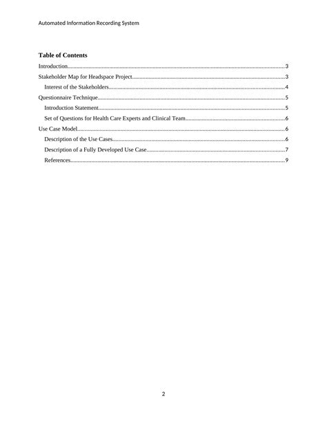Automated Information System Design For Headspace Project