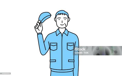 모자를 쓰고 작업복을 입은 노인이 모자를 벗고 서로 인사를 나눈 건설 현장에 대한 스톡 벡터 아트 및 기타 이미지 건설 현장 경영자 고용과 노동 Istock