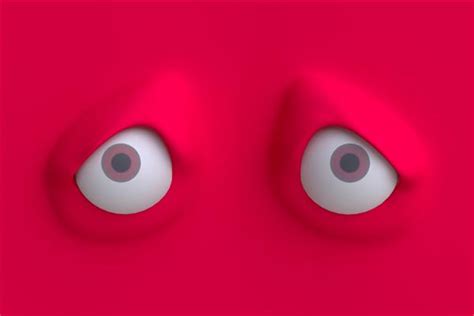 دو چشم کارتونی خنده دار عنصر احساس چهره شخصیت ها رندر سه بعدی 1709638