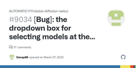 Bug The Dropdown Box For Selecting Models At The Top Left Of The Ui