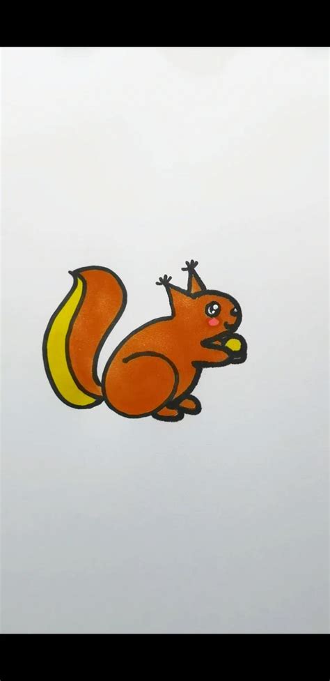 松鼠的简笔画简单又好看图文怎么画(16张)简笔画图片大全 松鼠的简笔画简单又好看图文怎么画(16张)简笔画图片大全