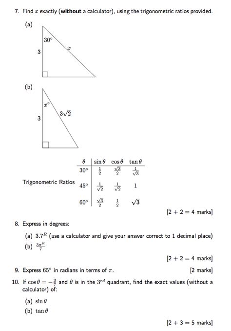 Trigonometry Recent Questions Chegg Com