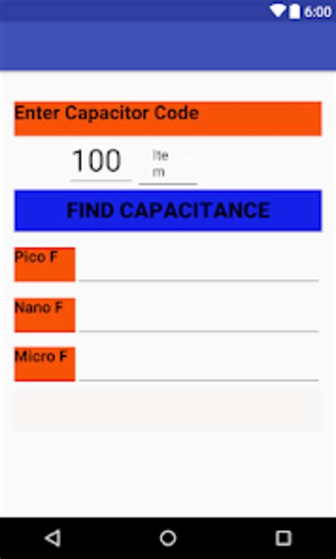 capacitance code calculator for android download