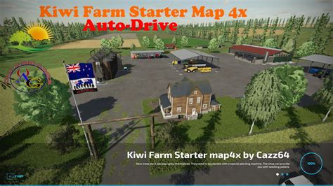 Autodrive For Kiwi Farm Starter Map 4x V1 0 FS22 Mod Farming