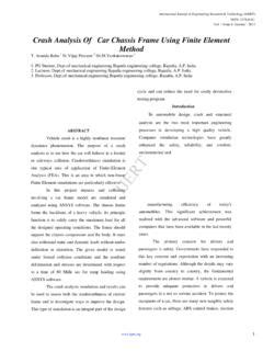 Crash Analysis Of Car Chassis Frame Using Finite Element Crash