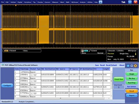 10BaseT1S Protocol Decode Software Prodigy Technovations