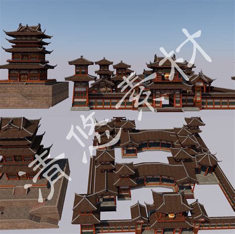 古代建筑场景 古代场景 大山谷图库