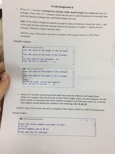 Solved In Lab Assignment 8 Write A C Function