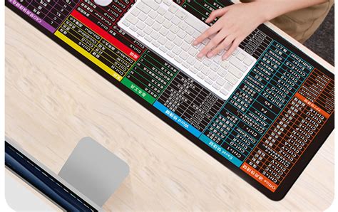 超大鼠标垫办公快捷键大全加厚锁边大号桌面男生女生护腕学生垫子 阿里巴巴