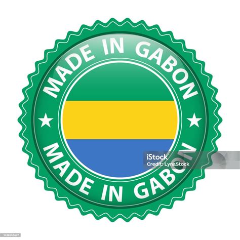 가봉 배지 벡터로 제작되었습니다 별과 국기가있는 스티커 흰색 배경에 고립 된 표지판 가봉에 대한 스톡 벡터 아트 및 기타 이미지 가봉 가봉의 국기 개념 기호 Istock