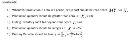Excel Modeling For Wagner Whitin Algorithm The Iim Kashipur Blog